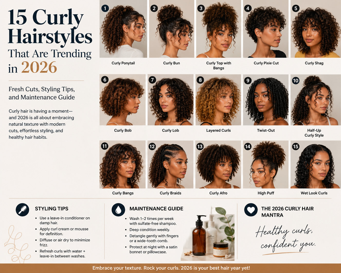 15 Curly Hairstyles That Are Trending in 2026: Fresh Cuts, Styling Tips ...